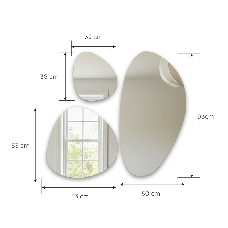 Set de Espejo Irregulares ETEREA
